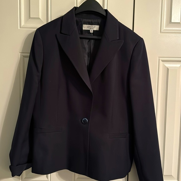 Kasper | Jackets & Coats | Kasper Seperates Navy Blue Jacket With ...